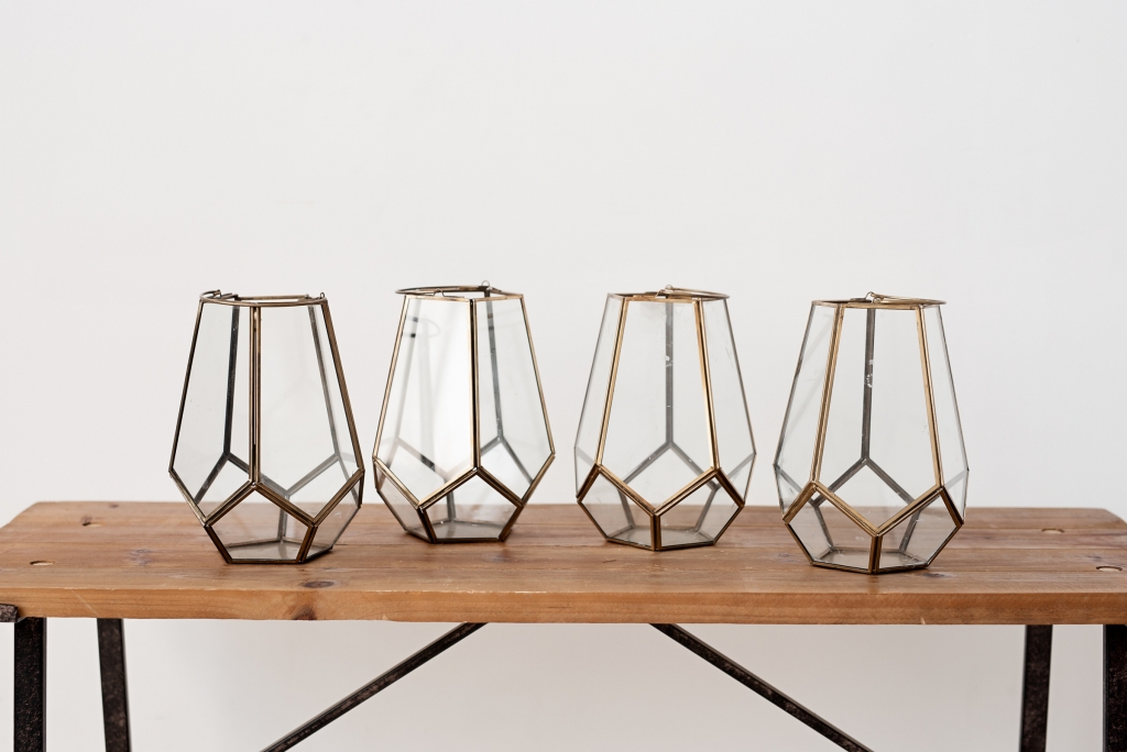 Geometric Lanterns Open Top (4) | Lost and Found Event Rentals